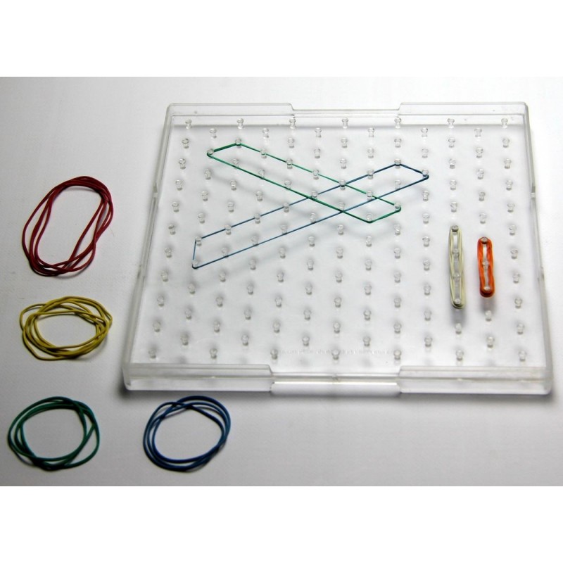 Geoplan transparent grand format - Geoboard avec 121 piquots et des ...