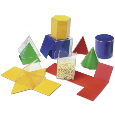 Formes géométriques en volume, matériel pédagogique Learning resources
