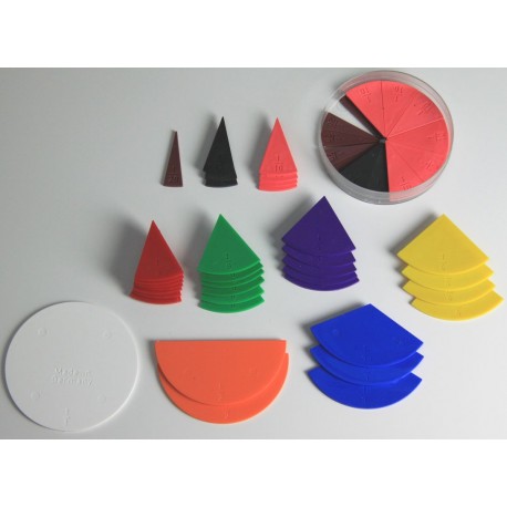 Set de fractions en cercles - Ensemble de 71 pièces pour travailler les ...