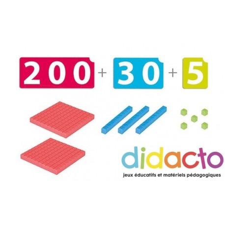 Un matériel mathématique pour comprendre les nombres de 1 à 999.