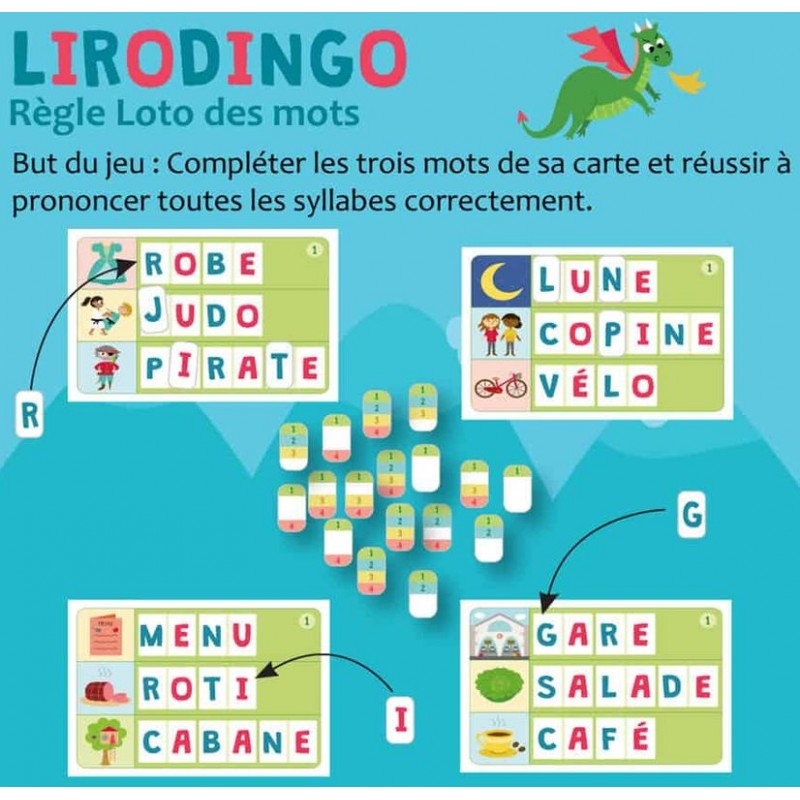 Jeu d’apprentissage de la lecture progressif avec 5 règles.