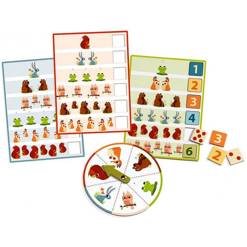 Joli loto pour compter les animaux.