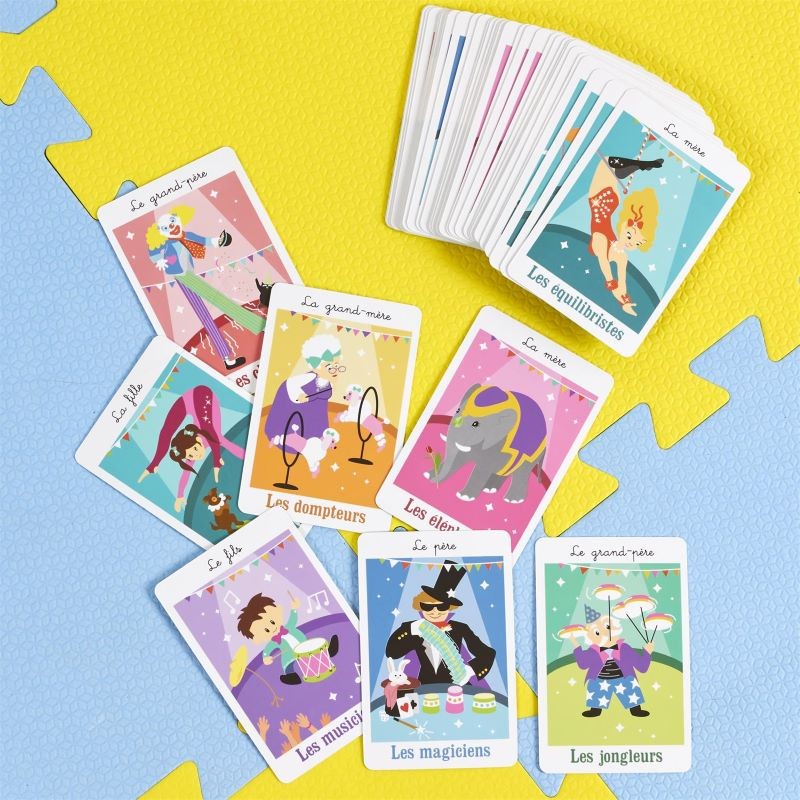 Jeu des 7 familles Cirque - Un jeu des 7 familles sur le thème du cirque