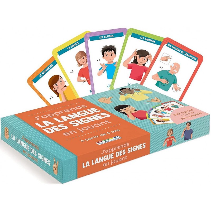 100 cartes pour apprendre la langue des signes française.