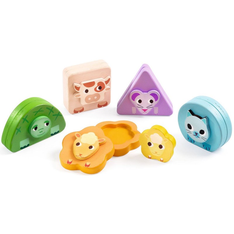 Jeu de cache-cache magnétique sur le thème des animaux de la ferme.