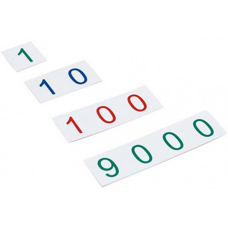 Cartes en plastique pour écrire les unités, les dizaines, les centaines ...