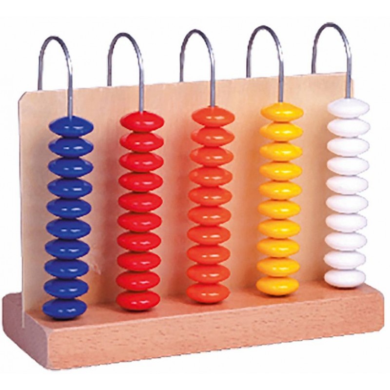 Boulier de grande taille avec 5 rangées de 10 perles.