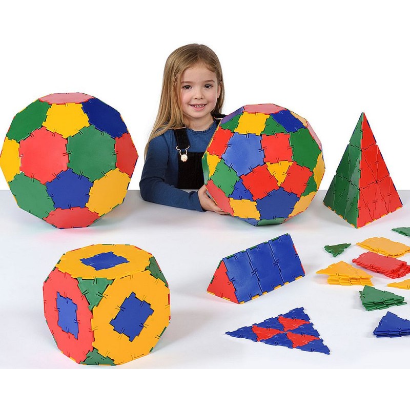 Jeux de géométrie pour apprendre les formes, dont Polydron et Géoplan