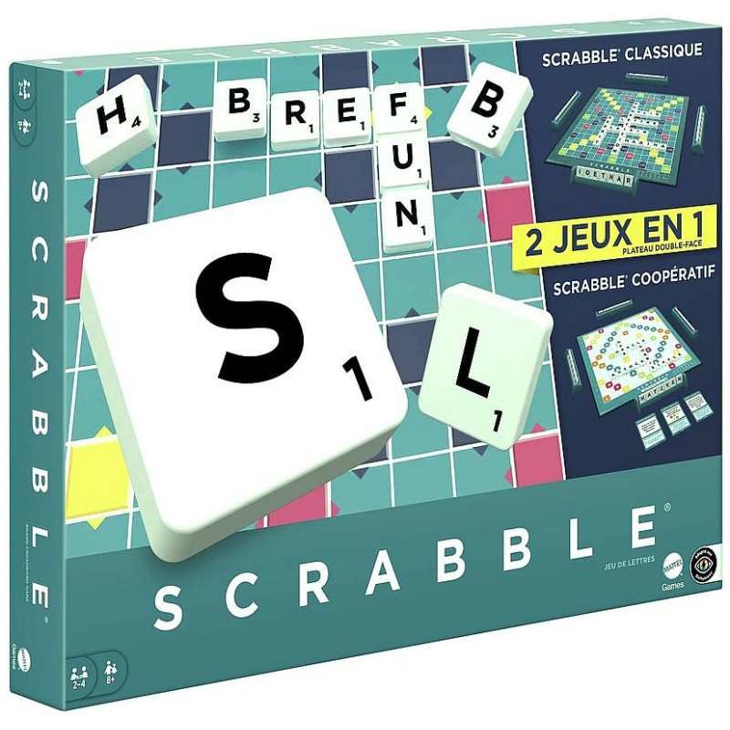 Un scrabble classique et une version coopérative dans la même boîte!
